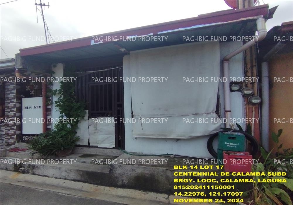 PAG-IBIG Foreclosed Row House - Lot 17 Blk. 14 Centennial De Calamba Subd Looc | SimplySell